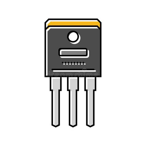 Transistor Electrical Engineer Color Icon Vector Illustration Stock