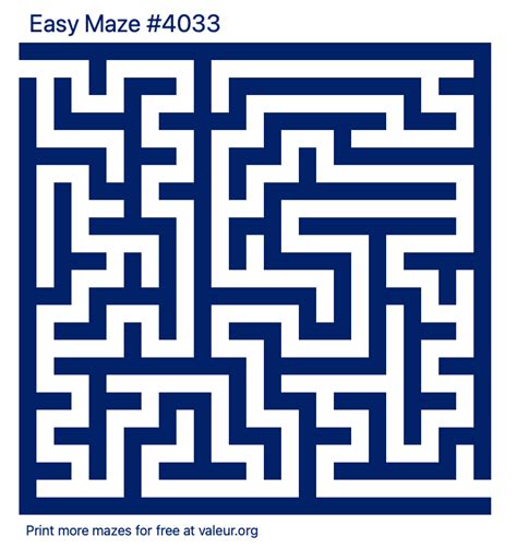 Free Printable Easy Maze With The Answer 4033