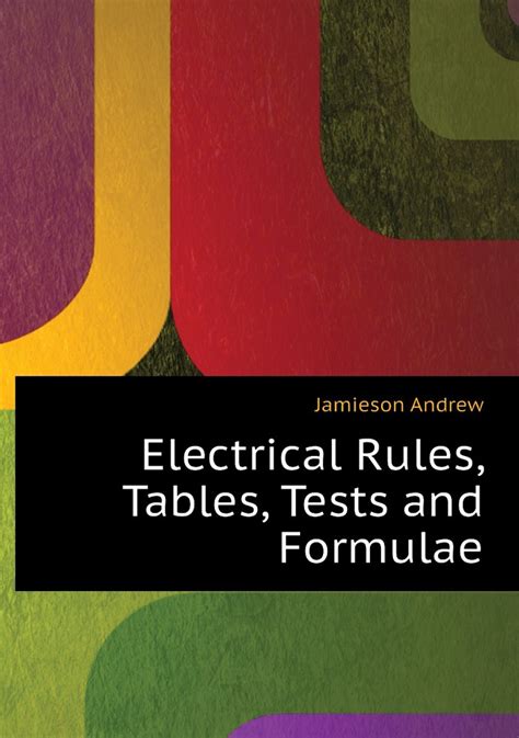 Electrical Rules Tables Tests And Formulae купить с доставкой по выгодным ценам в интернет