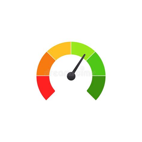 显示颜色刻度指示器 仪表盘 向量例证 插画 包括有 图标 来回 设计 级别 控制 评定 面板 266580110