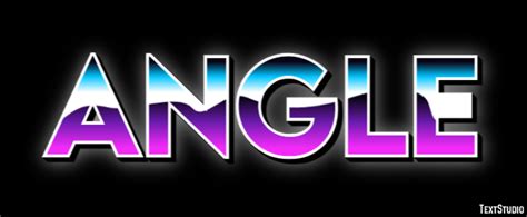 Angle Text Effect And Logo Design Word