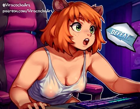 Rule 34 Ai Assisted Ai Generated Breasts Digital Drawing Artwork Female Furry Female Gamer