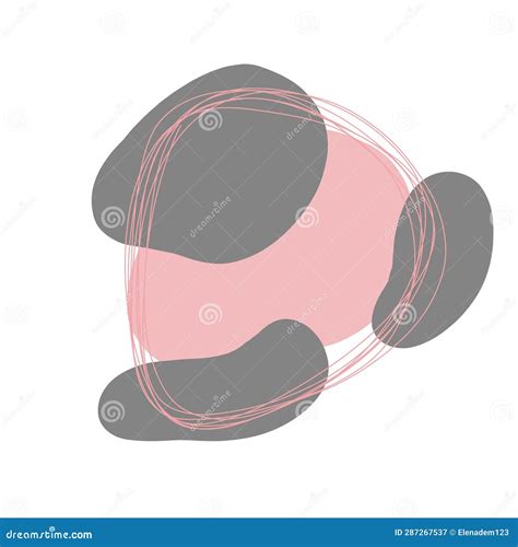 Organic Amoeba Blob Shape Abstract Green Color With Line Vector Illustration Isolated On