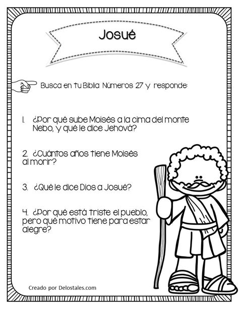 Libros Para Colorear De La Biblia De Josué