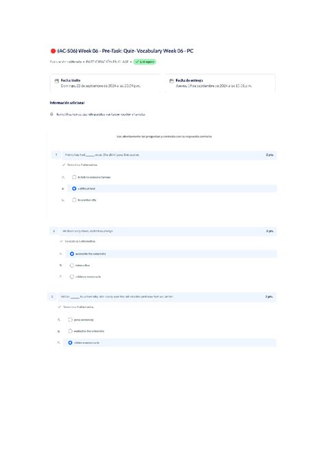 AC S Week Pre Task Quiz Vocabulary Participation Notes Studocu