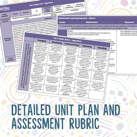 Australian Curriculum 9 0 Year 6 Maths Unit Algorithms By Ridgy Didge Resources