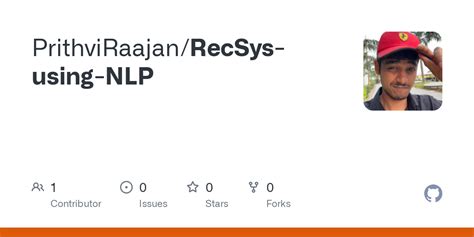 Github Prithviraajan Recsys Using Nlp One That Started It All