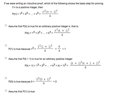 Solved If We Were Writing An Inductive Proof Which Of The