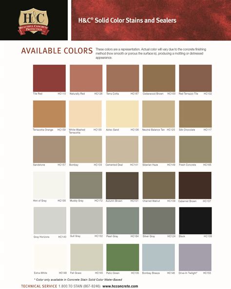 Sherwin Williams H C Concrete Stain Color Chart Pdf 2023