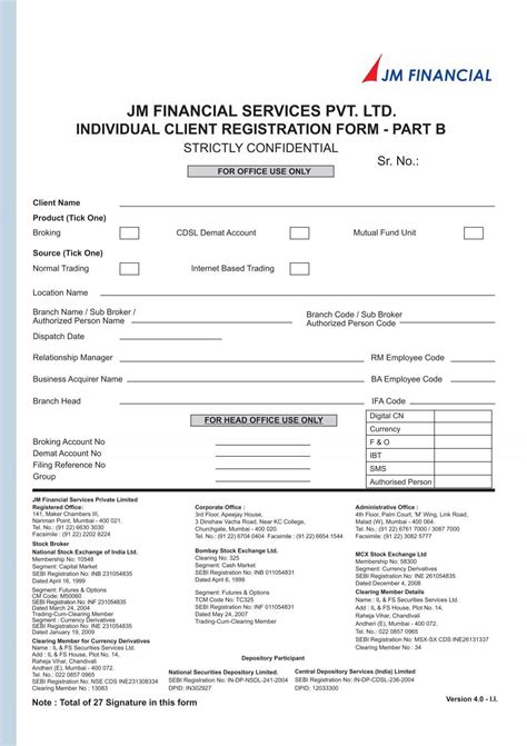 Individual Kyc Form Part B Jm Financial