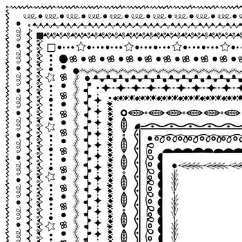 Digital Papers Writing Paper Borders Frames Background Clipart Commercial Use Borders For