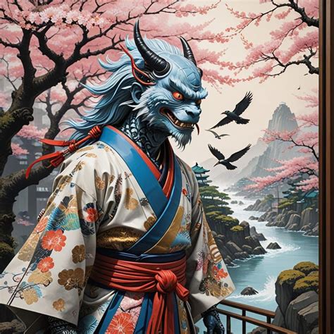 Yokai Spirits Traditional Tokyo Subway In Whimsical Ukiyo