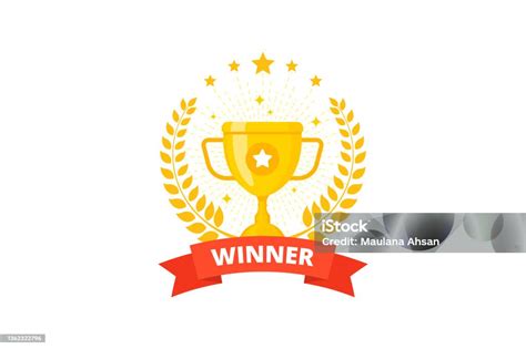 최고의 챔피언스 컵 트로피 벡터 디자인 월계수 화환과 챔피언 컵 우승자 트로피 상 1에 대한 스톡 벡터 아트 및 기타 이미지 1 아이콘 월계관 Istock