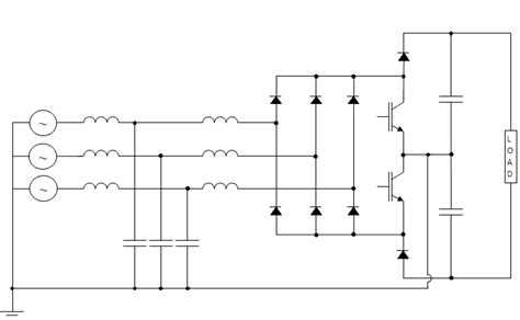 Simplified Schematic Of The Three Phase Boost Rectifier Download Scientific Diagram