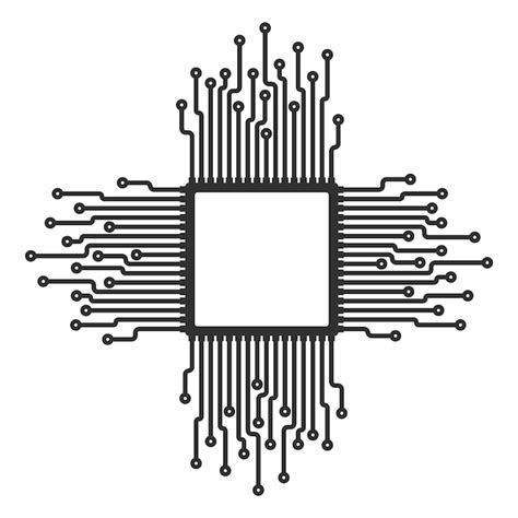 Premium Vector Ai Cpu Gpu Microchip Icon Machine Learning Micro Chip Symbol Ml Icon Artificial