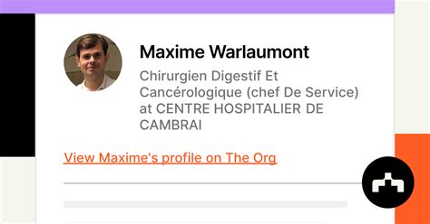 Maxime Warlaumont Chirurgien Digestif Et Cancérologique Chef De