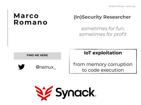 Iot Exploitation From Memory Corruption To Code Execution By Marco