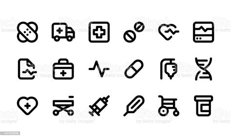 흰색 배경에 설정된 의료 아이콘입니다 약국 의학 및 건강 관리의 벡터 요소 벡터 Eps 10 건강관리와 의술에 대한 스톡 벡터 아트 및 기타 이미지 Istock