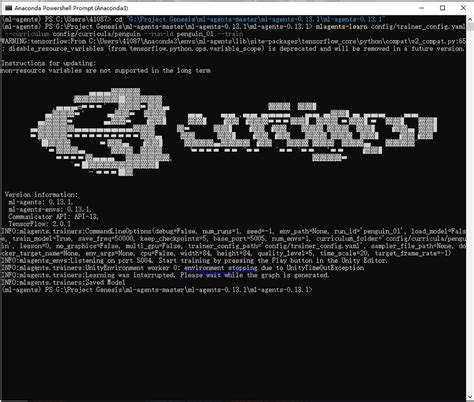 Error When Training Ml Agents Penguin Tutorial Environment Stopping