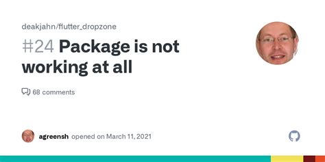 Package Is Not Working At All · Issue 24 · Deakjahnflutterdropzone · Github