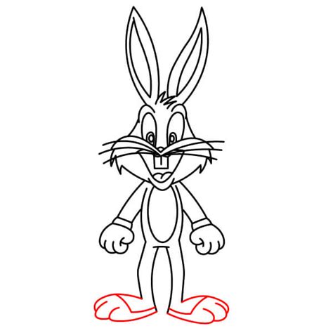 Bugs Bunny Face Outline