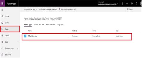 Create Model Driven App For Cds Environment Microsoft Dynamics 365