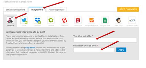 Webhooks Help And Support Knowledge Base Emailmeform