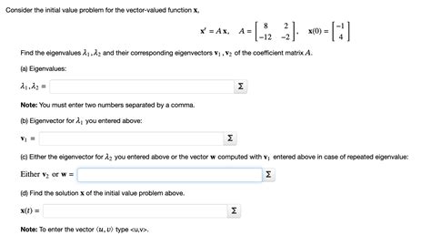 Solved Consider The Initial Value Problem For The Chegg Com