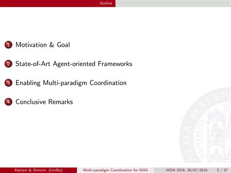 Multi Paradigm Coordination For Mas Ppt