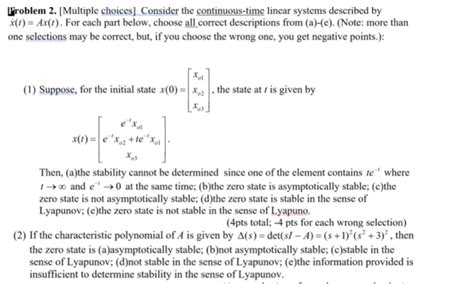 Solved Problem 2 Multiple Choices Consider The Chegg Com