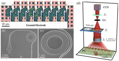 Chip Layout And Experimental Apparatus A Optical Micrograph Of A 1x8