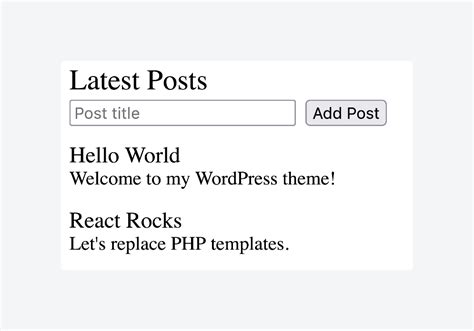 Acf React Powered Custom Wordpress Theme Tutorial