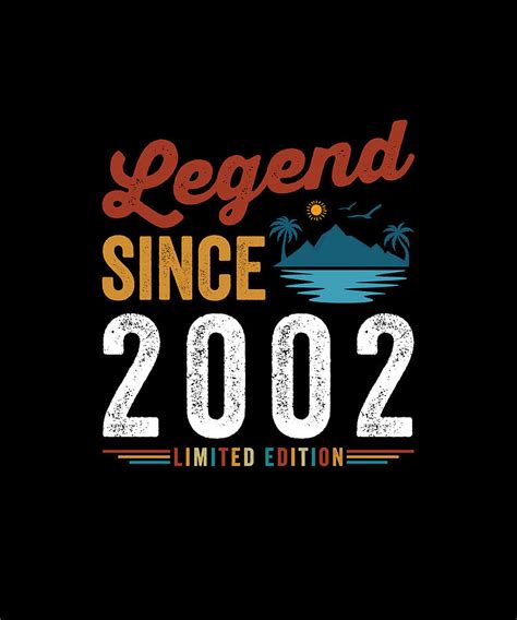 Legend Since 2002 Birthday Retro Vintage Digital Art By Nassy Designs Pixels