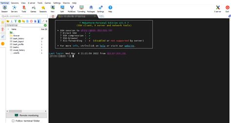 모바엑스텀 Mobaxterm Ssh접속을 하는 프로그램입니다 세션이 기록되 계정만 등록하면 클릭만으로 접속 가능하여