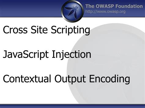 Ppt Cross Site Scripting Javascript Injection Contextual Output