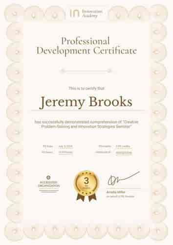 Elegant And Professional Development Certificate Template