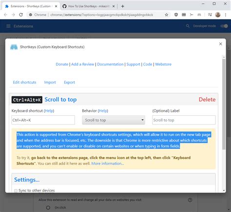 add custom shortcuts to your web browser with shortkeys ghacks tech news