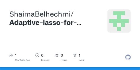github shaimabelhechmi adaptive lasso for favoring the hierarchical