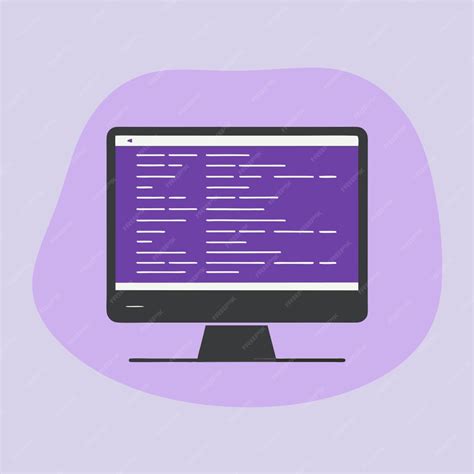 Programming Code Vector Illustration Line Circuit Premium Ai