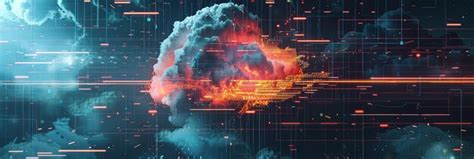 An Abstract Digital Illustration Of Cloud Computing With Data Processing And Ai Operations In