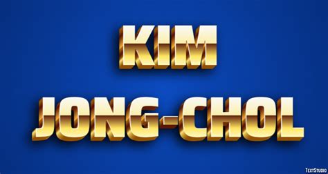 Kim Jong Chol Text Effect And Logo Design Celebrity
