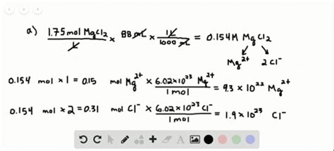 SOLVED How Many Moles And How Many Ions Of Each Type Are Present In Each Of The Following A