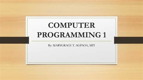 Logic Formulation 1 Ppt Programming Languages Computing
