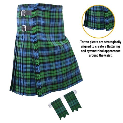 Traditional Scottish Tartan Kilt For Men 8 Yard Acrylic Wool Kilt With