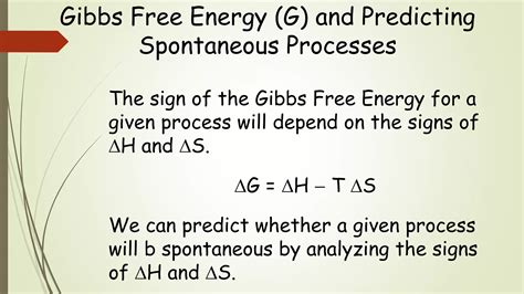 Chem 2 Gibbs Free Energy And Spontaneous Reactions Vi Pptx Chemistry Science