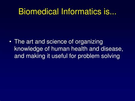 PPT Lessons From Biomedical Informatics For Nutrition Informatics PowerPoint Presentation ID
