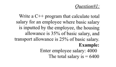 solved question 1 write a c program that calculate total
