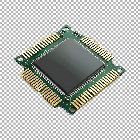 Premium PSD Computer Chip Or CPU On Transparent Background Ai Generated
