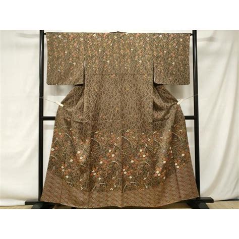 平和屋着物 訪問着 芒枝花文 正絹 逸品 Caay1814evの通販 By 平和屋｜ラクマ