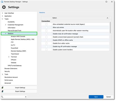 Sessions Devolutions Documentation